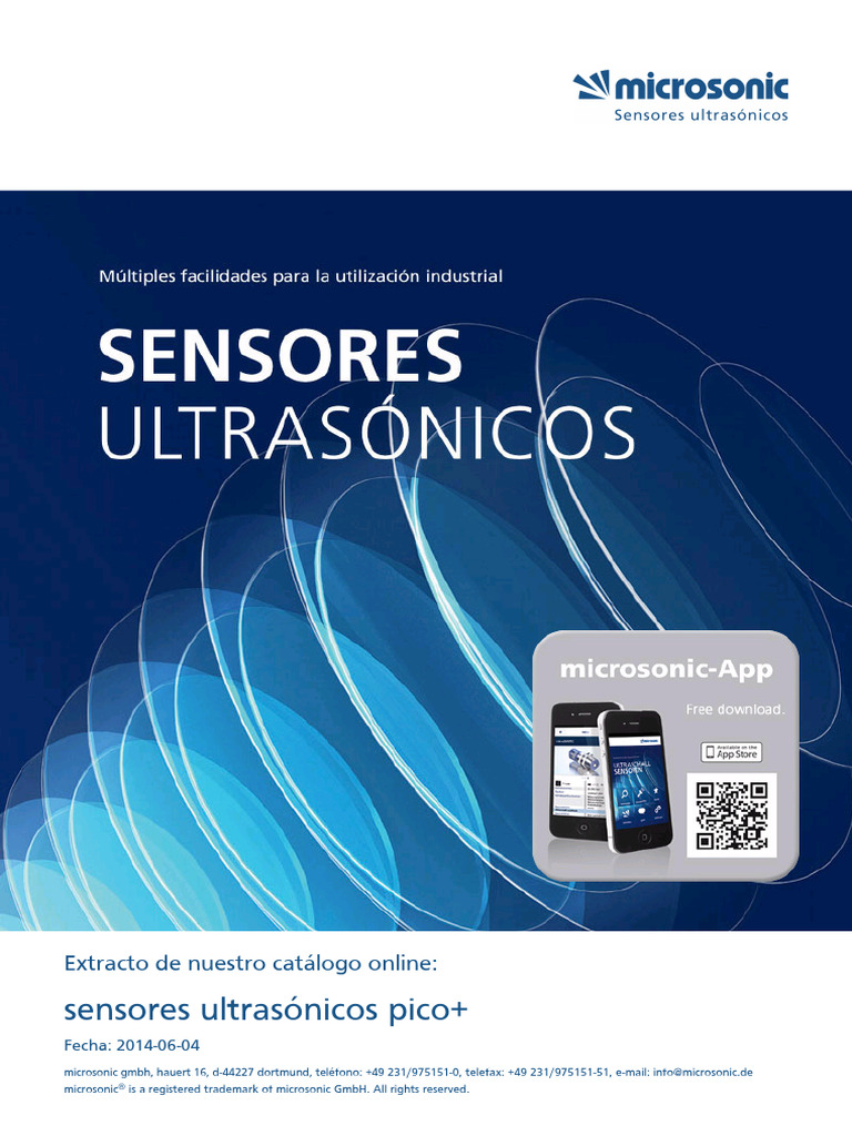 Microsonic Pico+ | PDF | Ultrasonido | Sensor
