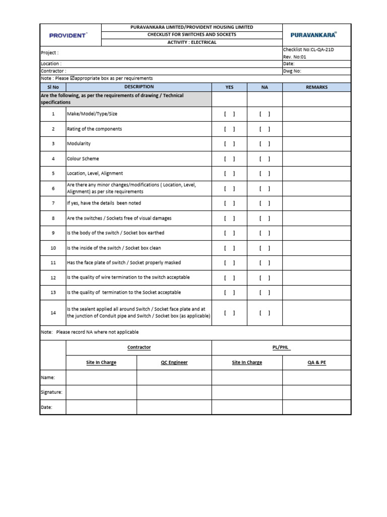 CL - QA.21D Switches and Sockets | PDF | Electricity | Equipment