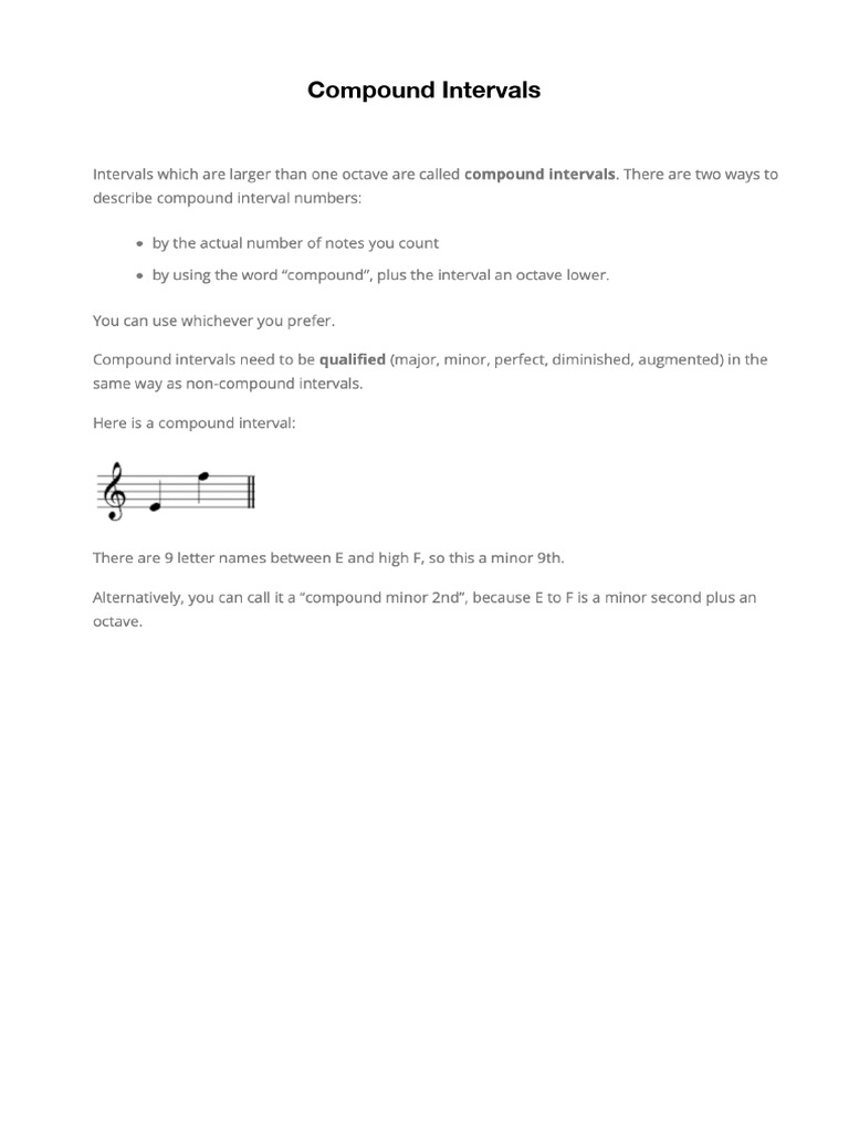 Compound Intervals | PDF