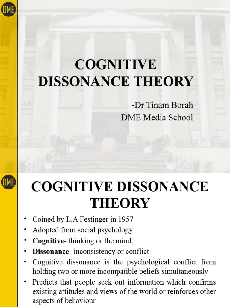 4. Cognitive Dissonance Theory | PDF
