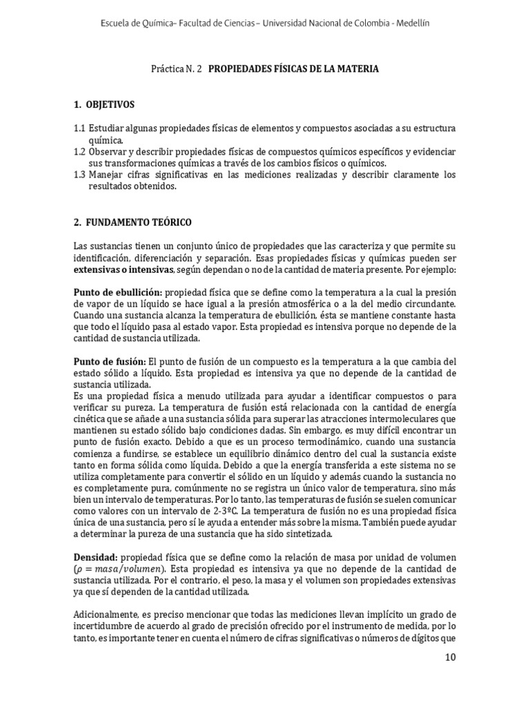 Manual De Laboratorio De Quimica General 10 20 Pdf Punto De Fusion