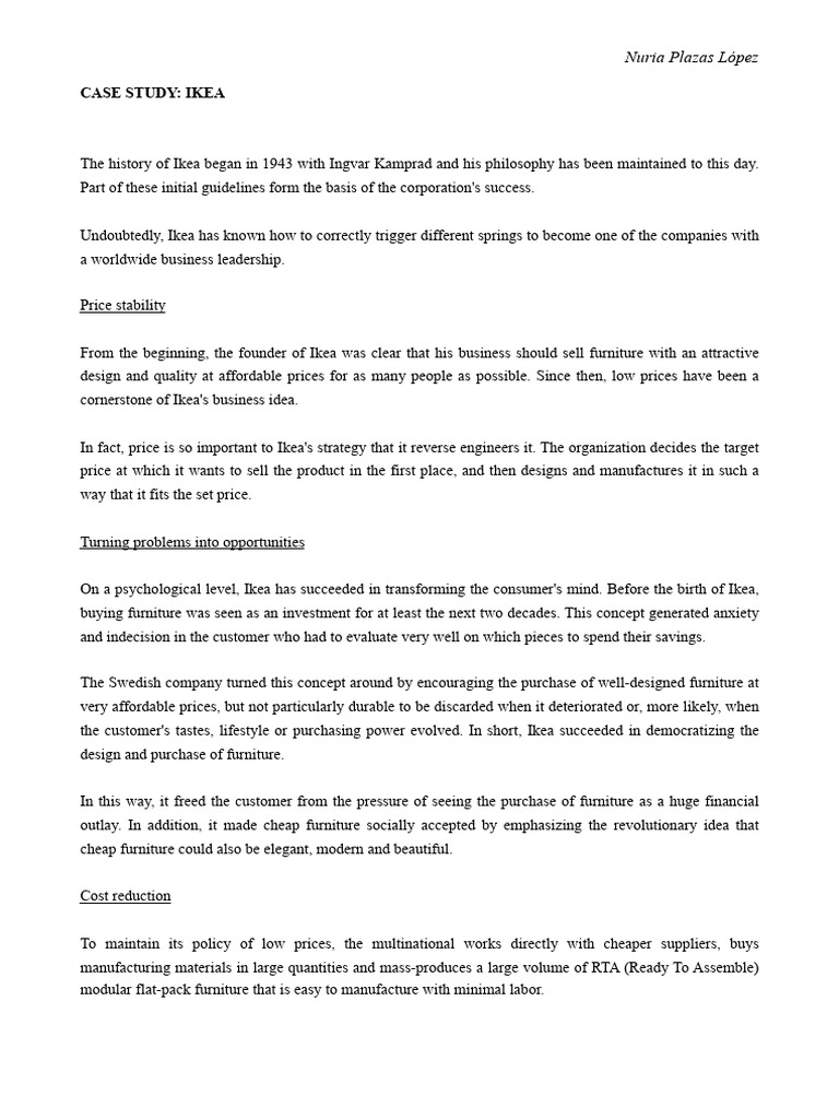 Case Study Ikea | PDF | Marketing | Brand