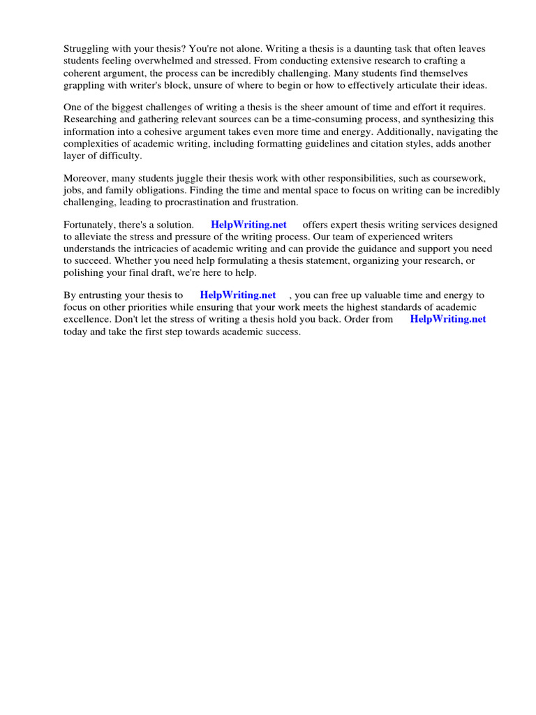 Comments Thesis | PDF