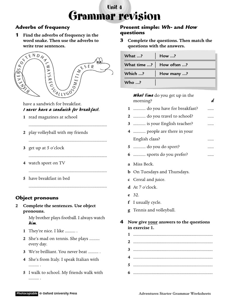 Adv of Frequency Starter | PDF | Human Communication | Linguistic Typology