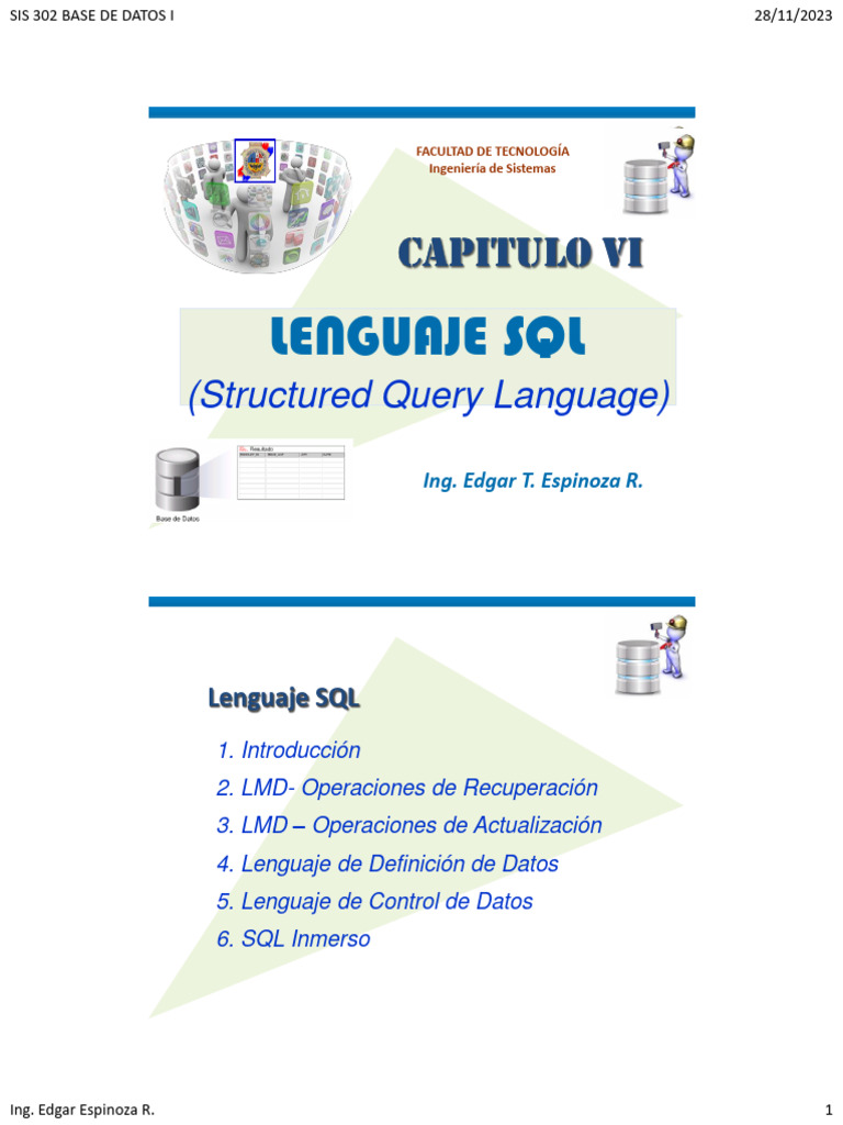 Capitulo 6 | PDF | SQL | Ciencias de la Información
