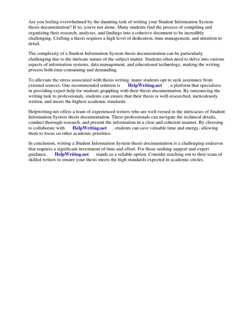 Student Information System Thesis Documentation PDF | PDF | Programming | Computer Program
