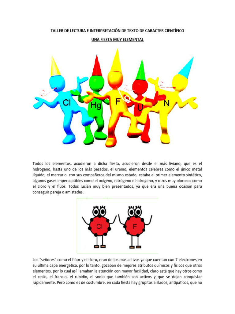 Una+Fiesta+Muy+Elemental+ +Ejercicio+de+Lectura | PDF