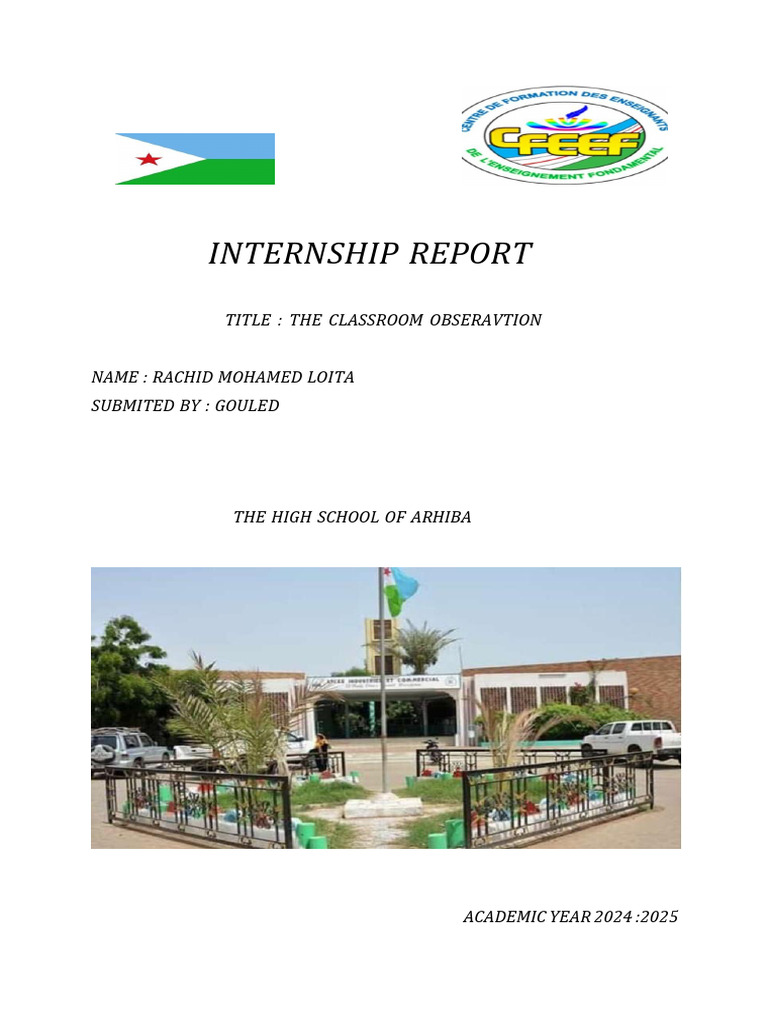 INTERNSHIP REPORT # RML | PDF | Teachers | Internship