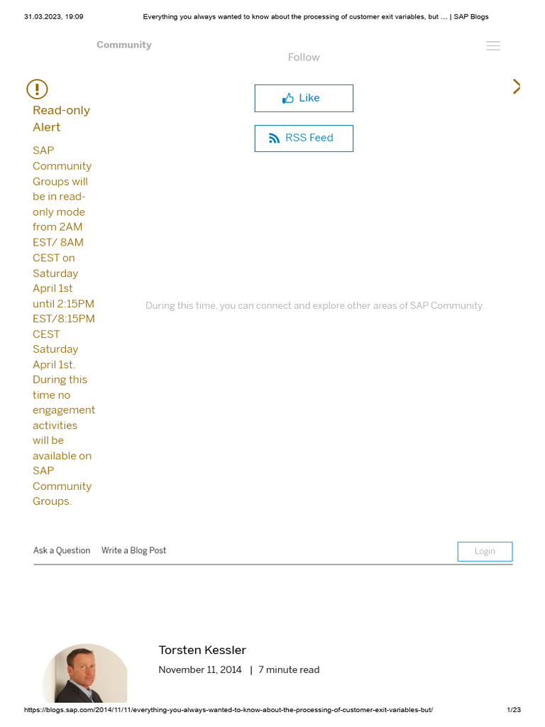 Everything You Always Wanted To Know About The Processing of Customer Exit Variables, But - SAP ...