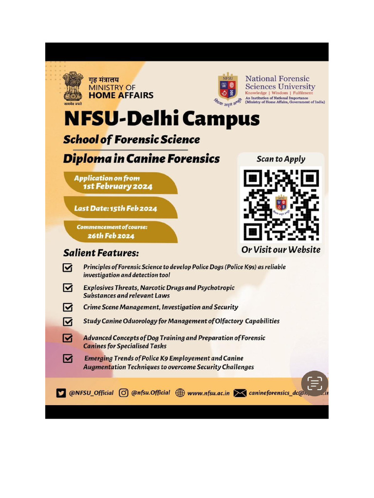 Diploma in Canine Forensics | PDF