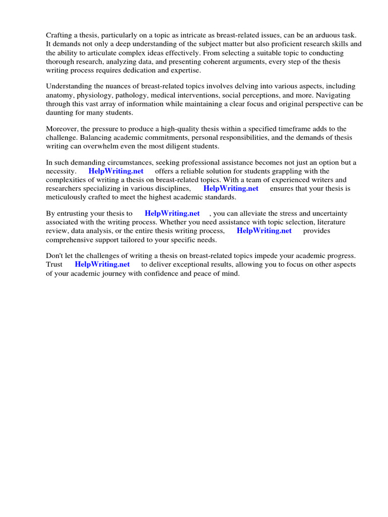 Breast Thesis | PDF | Breast Cancer | Cancer
