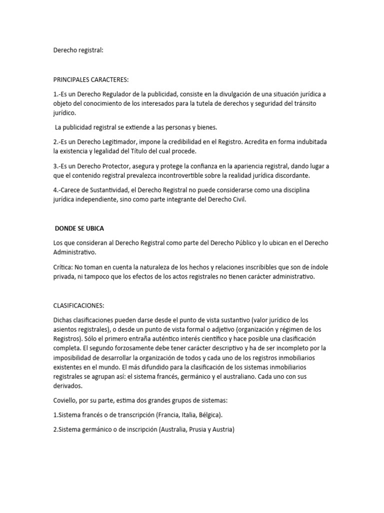 Derecho Registral | Descargar gratis PDF | Justicia | Crimen y violencia