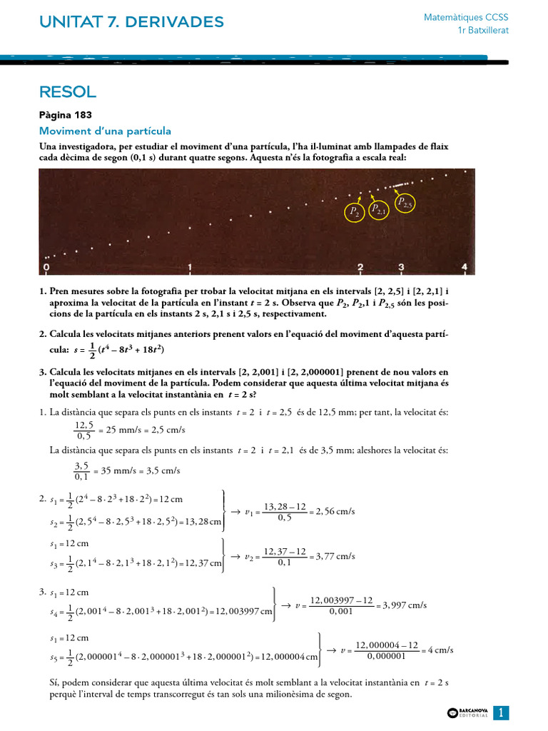 Unitat 7. Derivades | PDF