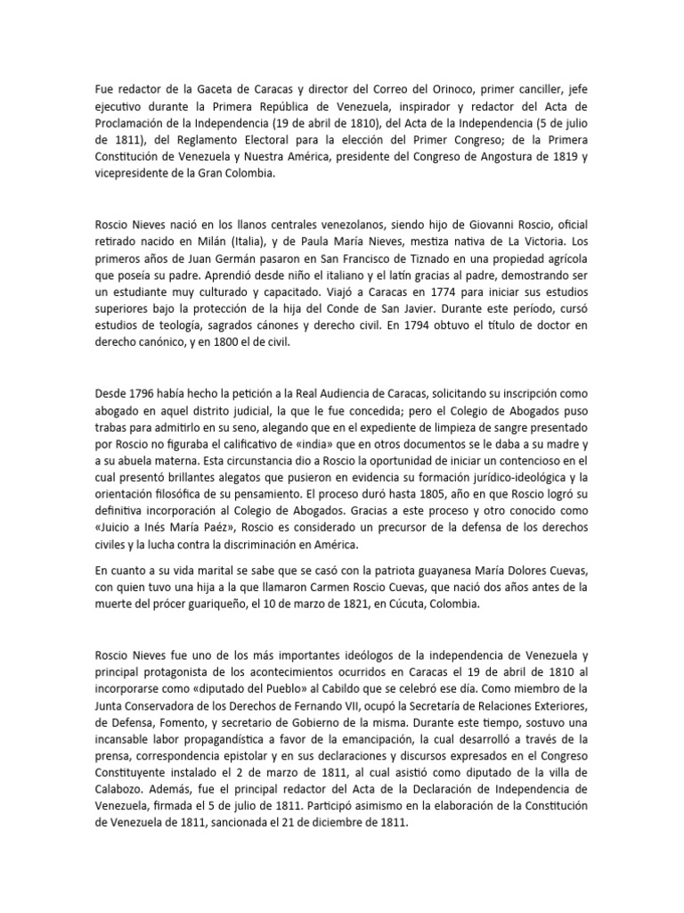 Juan German Rocio | Descargar gratis PDF | Venezuela | América del Sur