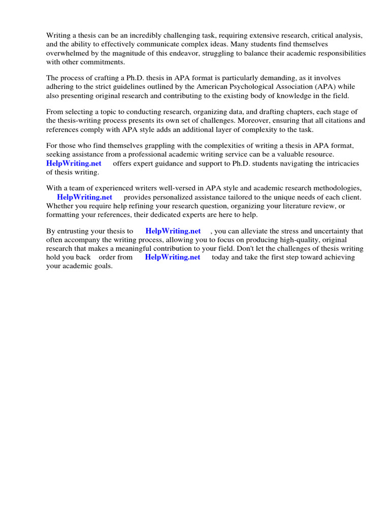 PHD Thesis Apa Reference | PDF | Apa Style | Thesis