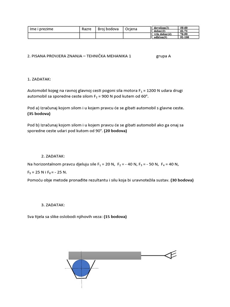 2.pisana Provjera Znanja - A | PDF