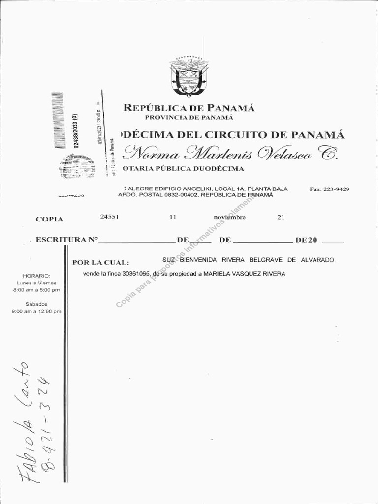 ESCRITURA PÚBLICA CASO SUS B. | PDF