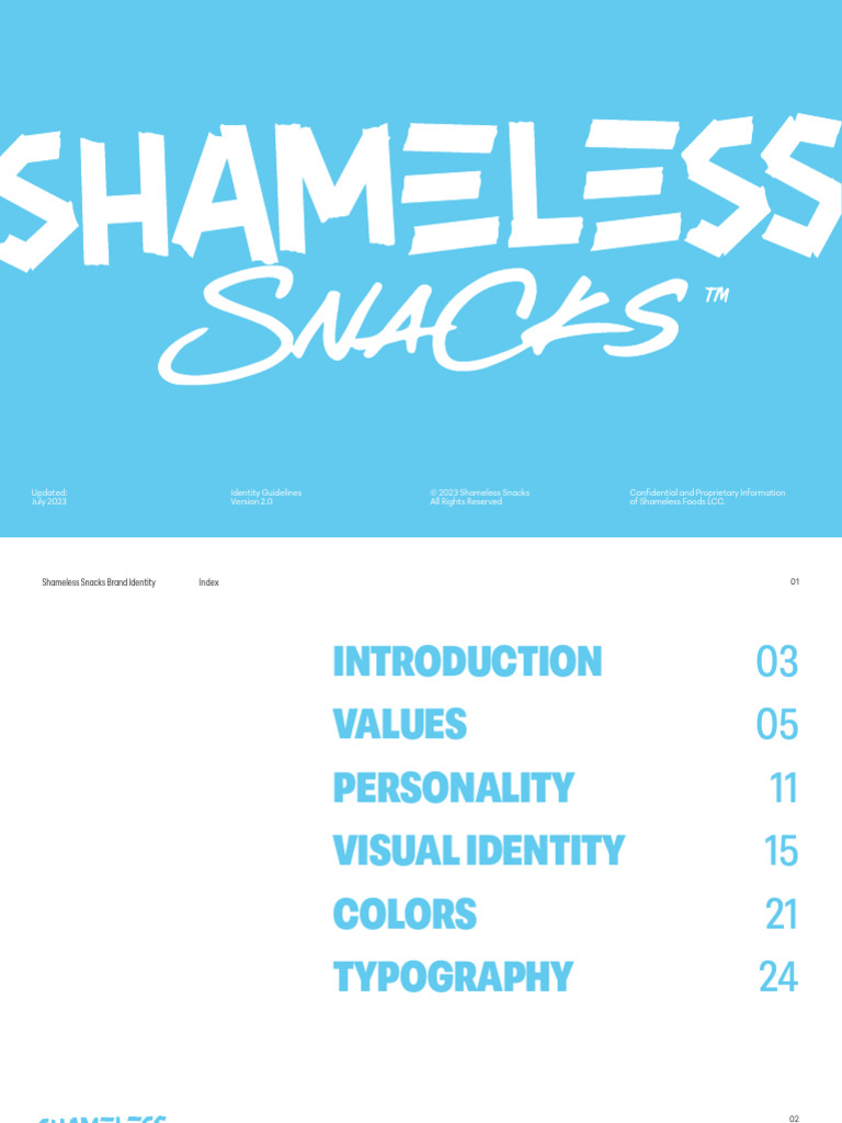 Shameless Snacks Brand Guidelines Adaptation | PDF | Brand | Pleasure
