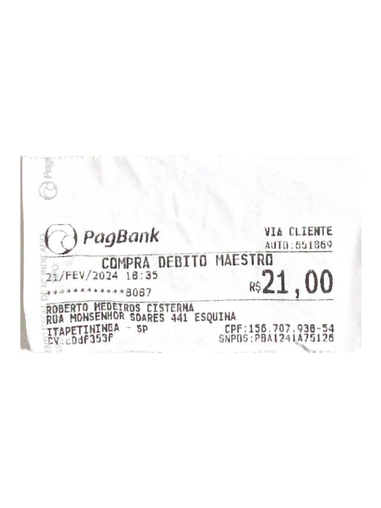 Compra Debito Maestro | PDF