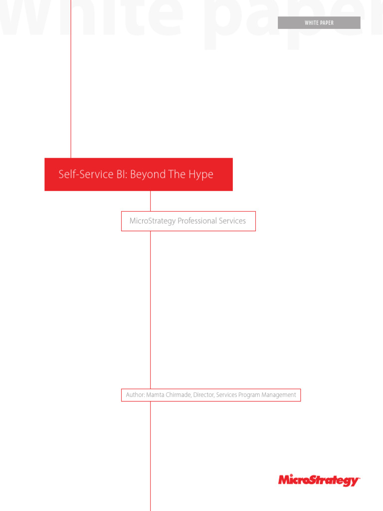 Self-Service-BI-Beyond-the-Hype (1) 1 | PDF | Business Intelligence | Analytics