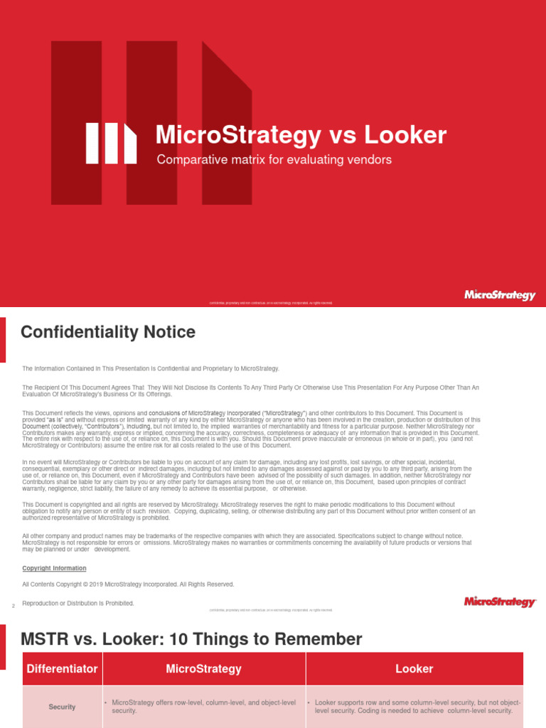 MSTR Vs Looker | PDF | Cloud Computing | Databases