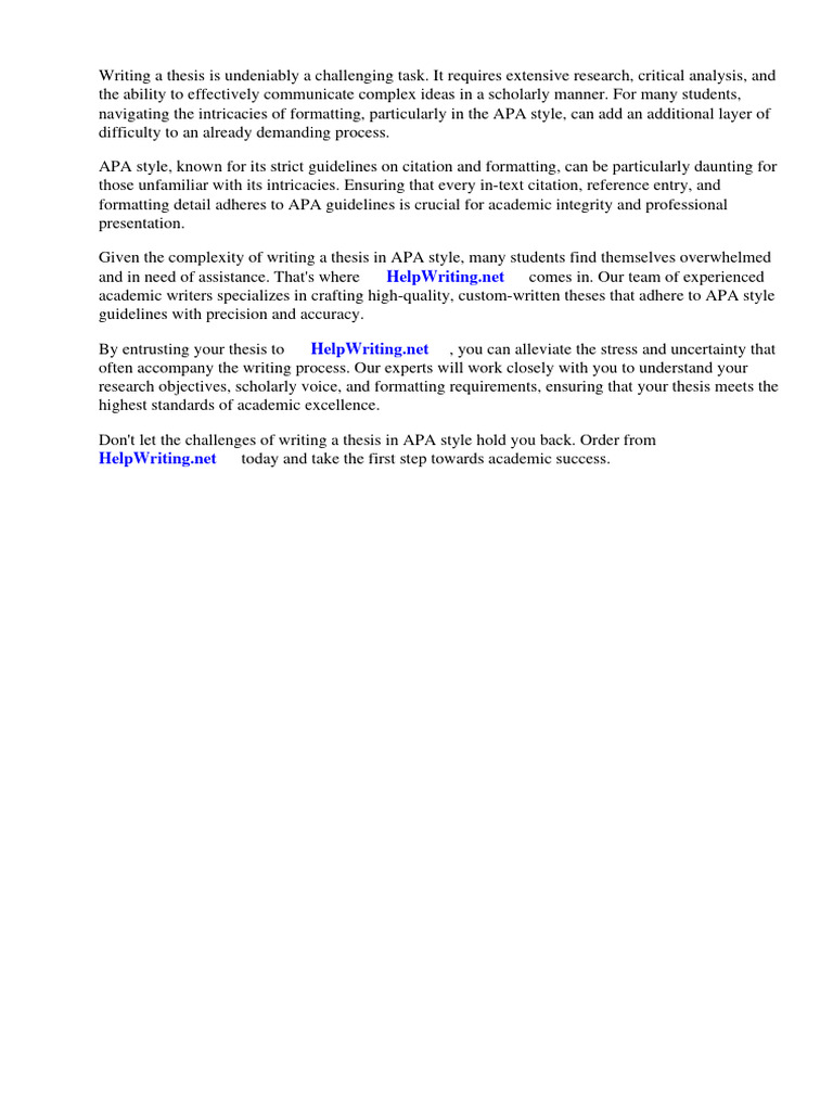 Thesis Reference Apa Style | PDF | Apa Style | Thesis