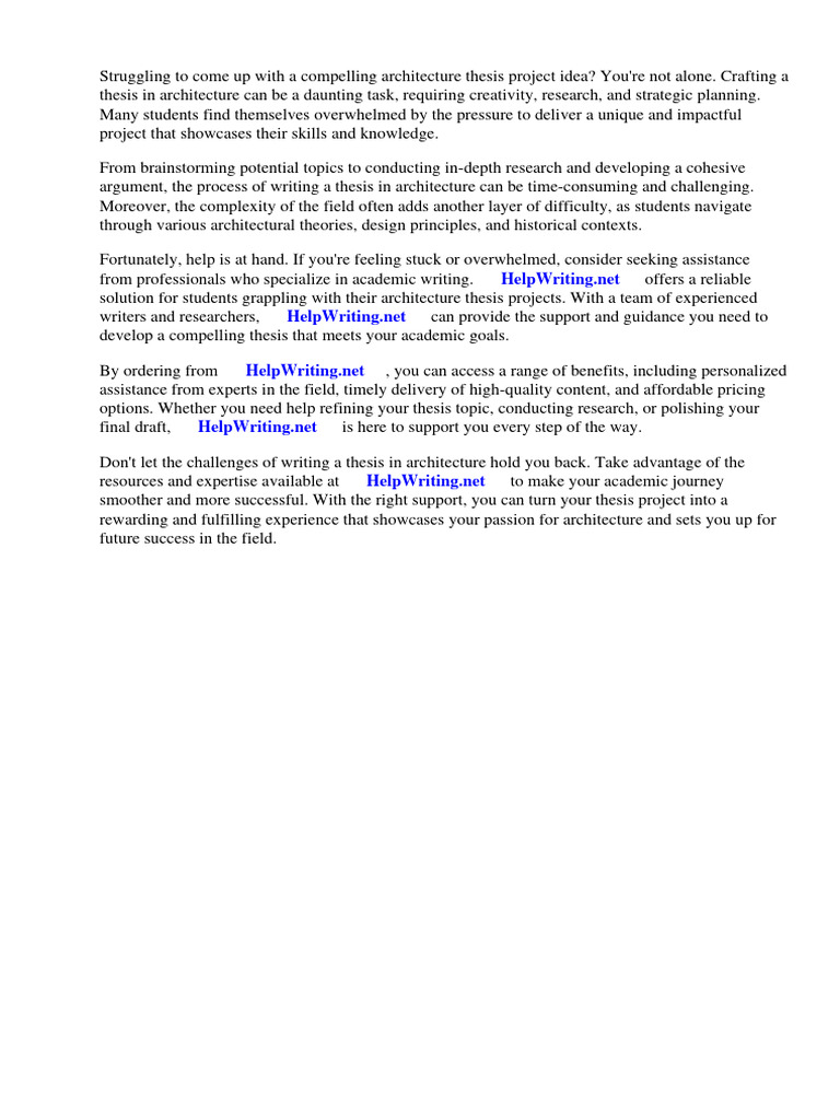 Architecture Thesis Project Ideas | PDF | Thesis | Design