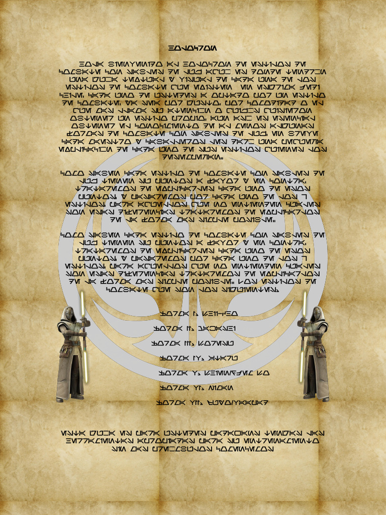 Holocron Aurebesh | PDF | Mano | Armas de hoja