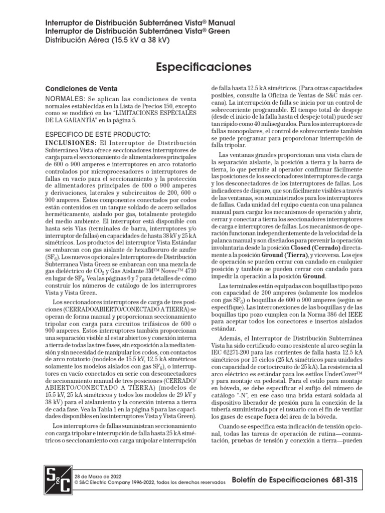 Vista® Manual UDS - Distribución Aérea (15.5 KV A 38 KV ...