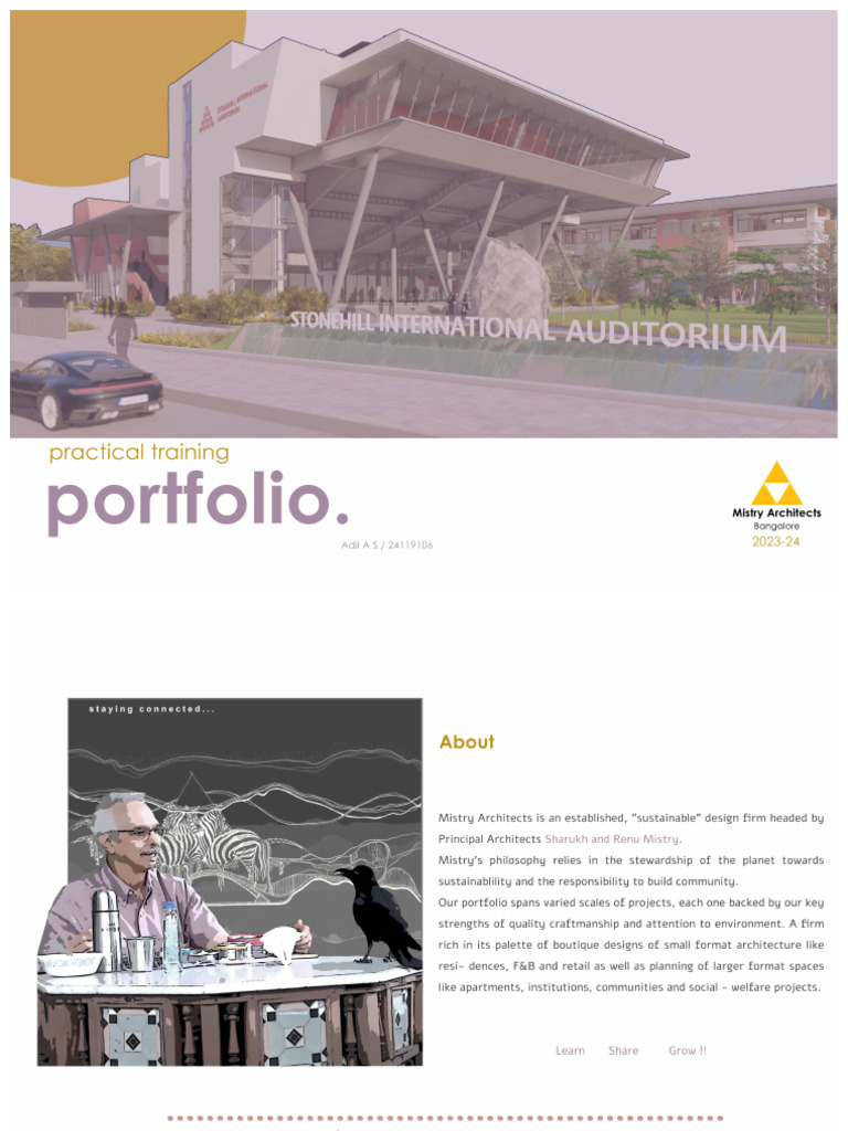 Internship Portfolio Layout Design | PDF