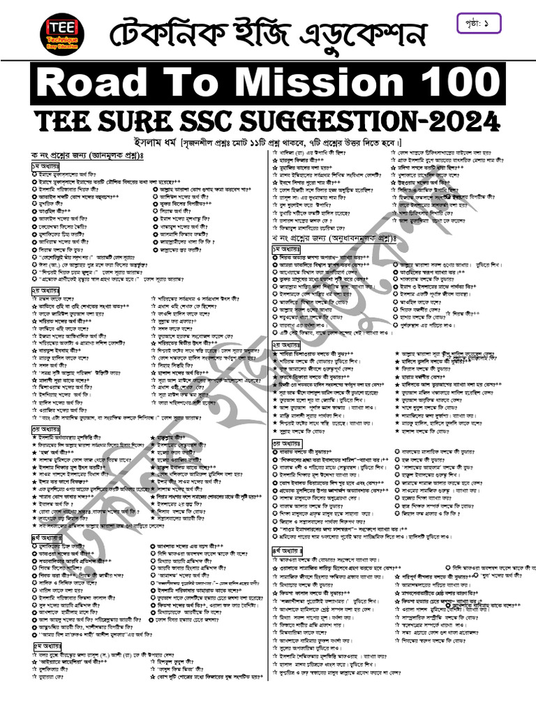 Islam Shikkha (All Board) Final | PDF