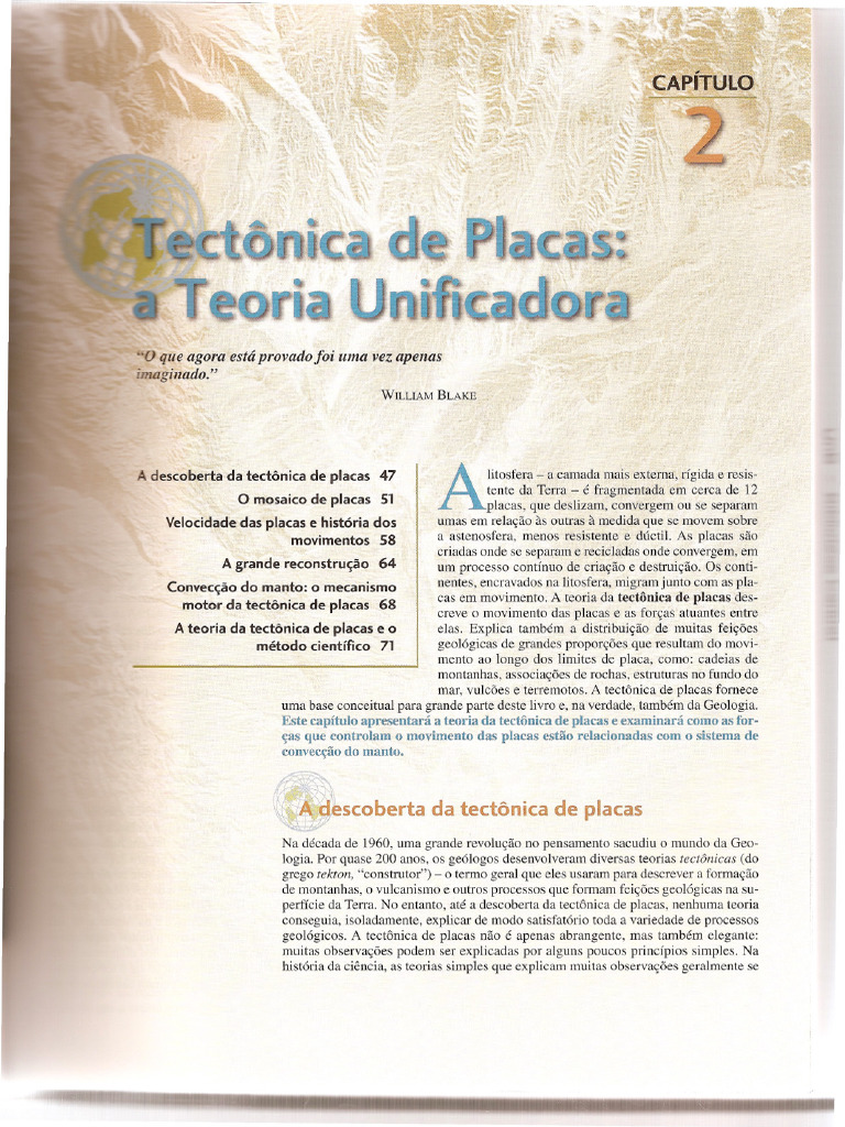 Para Entender A Terra cp2 | PDF | Placas tectônicas | Rifte