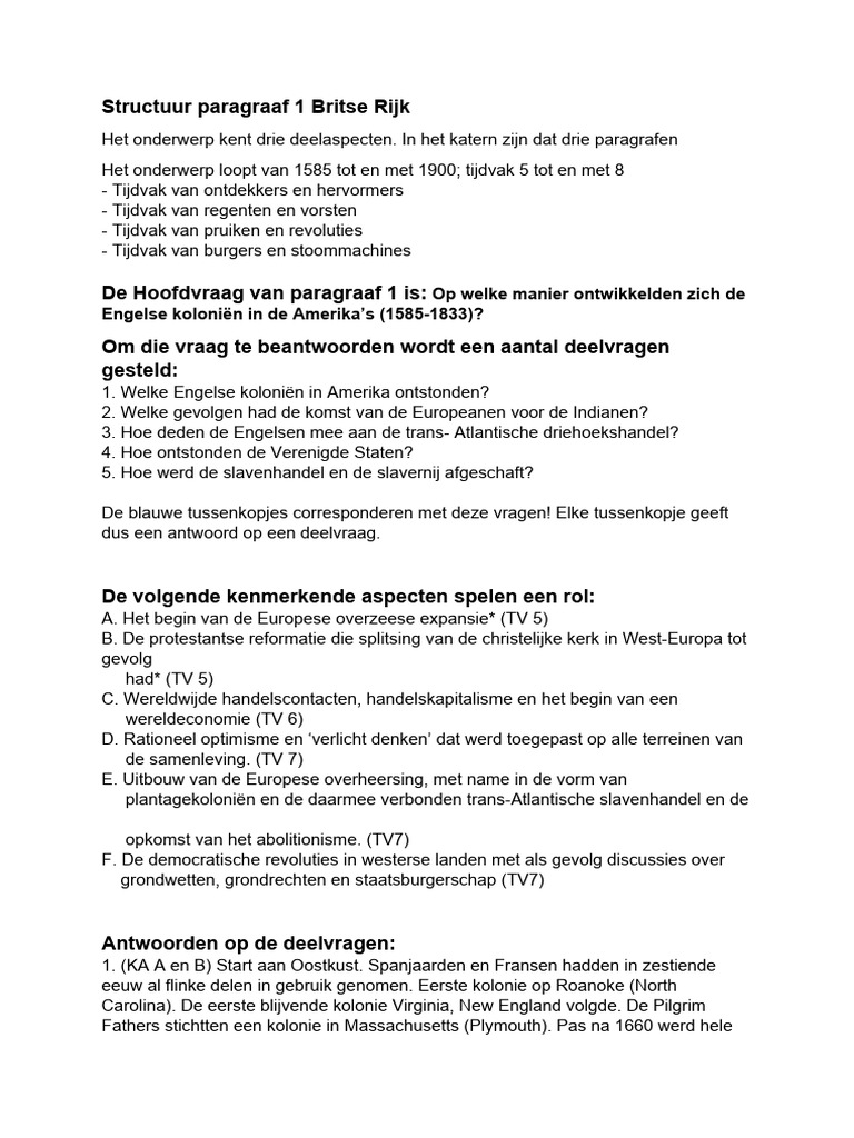 Structuur Britse Rijk | PDF