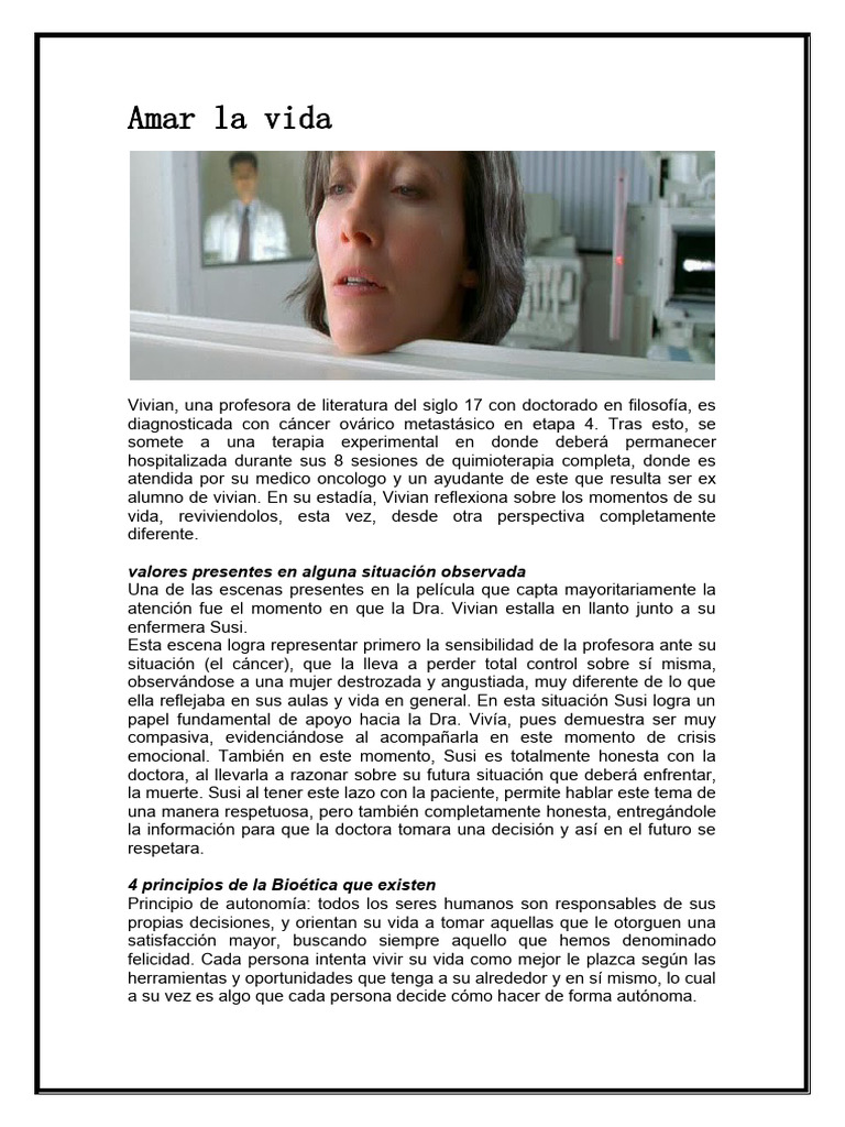 Amar La Vida | PDF | Bioética | Autonomía