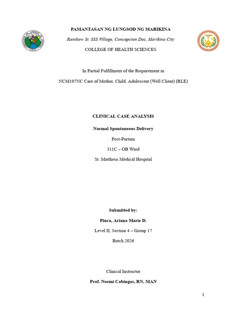 Finalizing Case Analysis SMH | PDF | Wellness