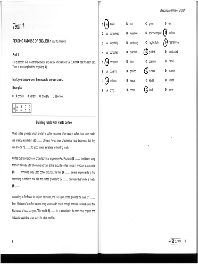 B First For Schools 4 - Test 1 | PDF
