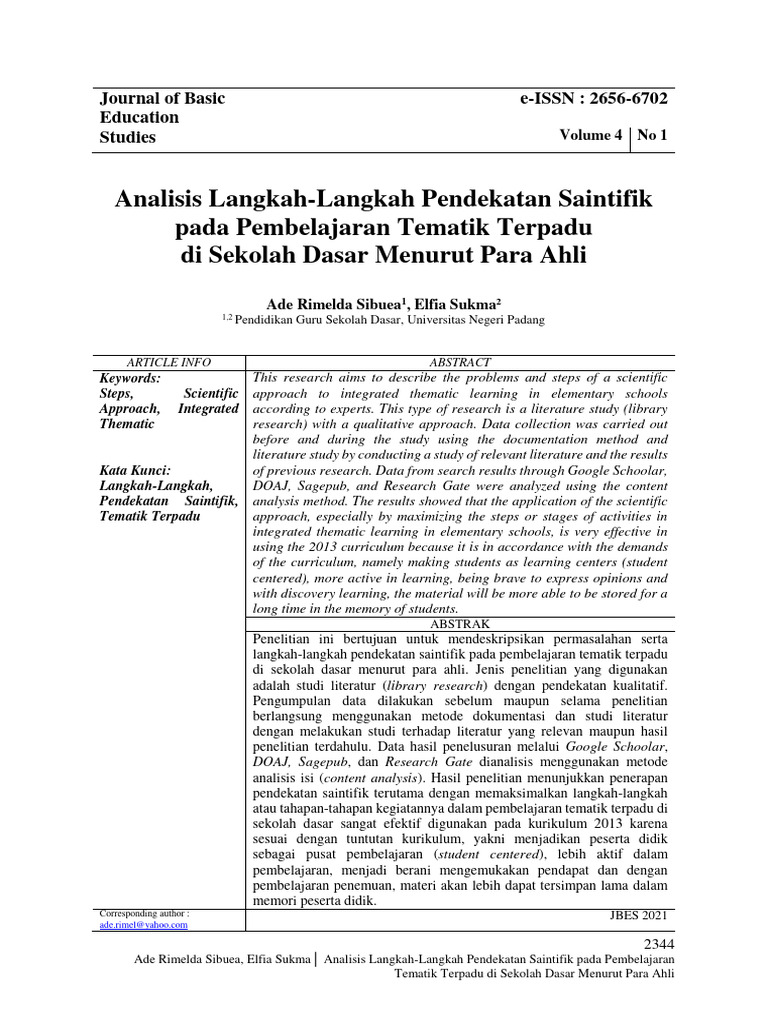 Analisis Langkah Langkah Pendekatan Sain | PDF