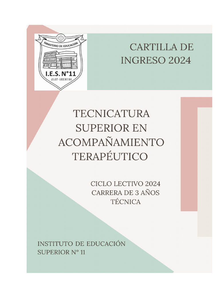 ATI_Cartilla de Ingreso 2024 | PDF | Plan de estudios | Educación más alta
