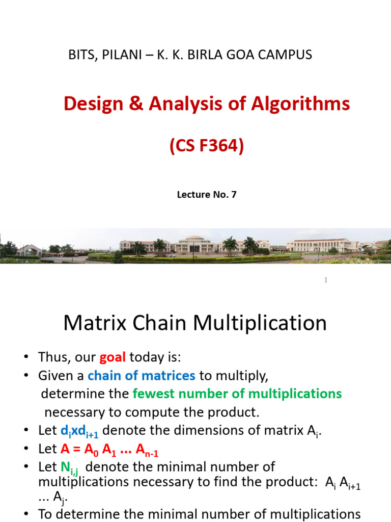 lecture-7 | PDF | Matrix (Mathematics) | Multiplication