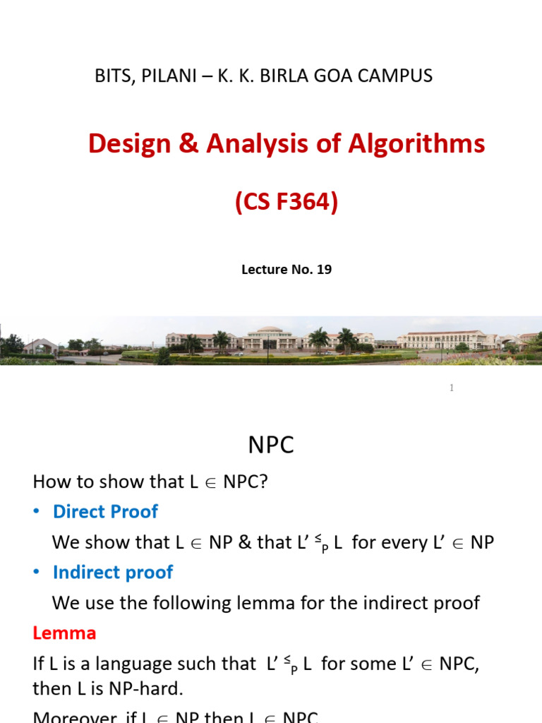 Lecture 19 | PDF | Logic | Computational Problems