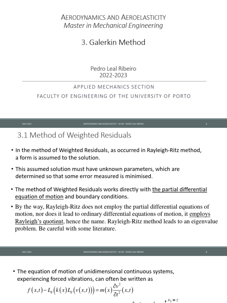 3._Galerkin_Method | PDF | Differential Equations | Equations
