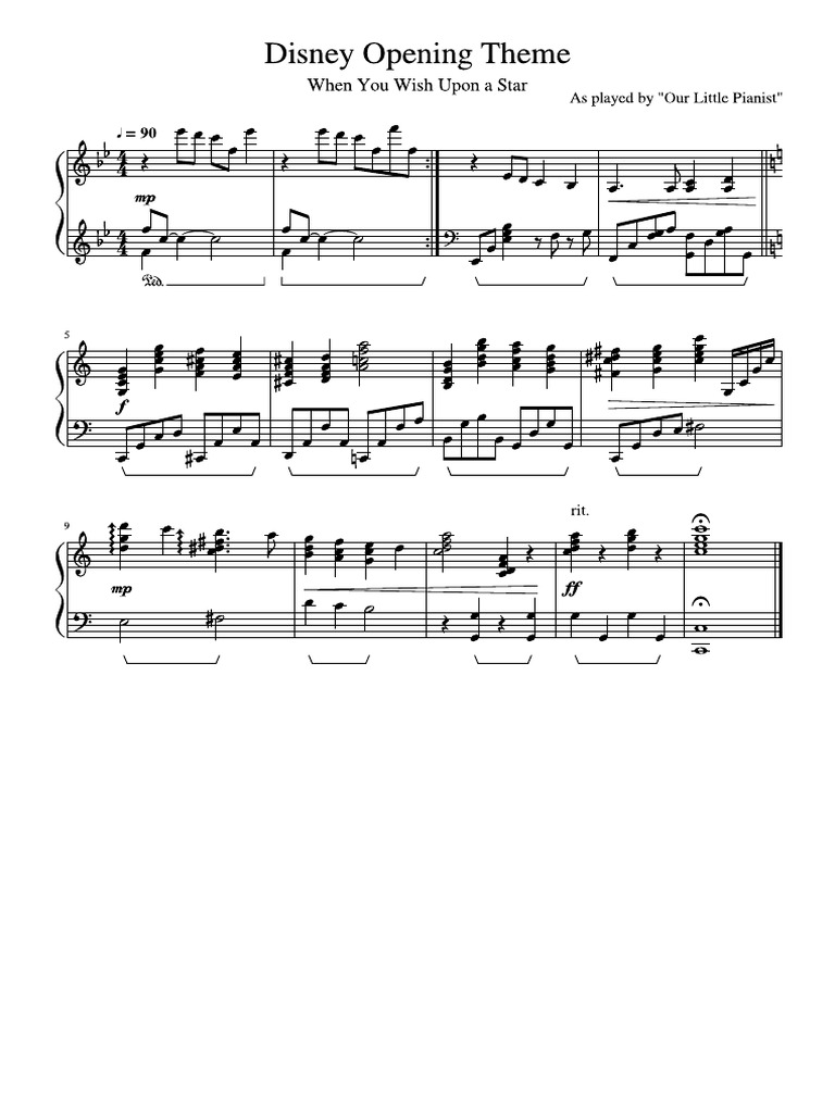 Disney Opening Theme | PDF