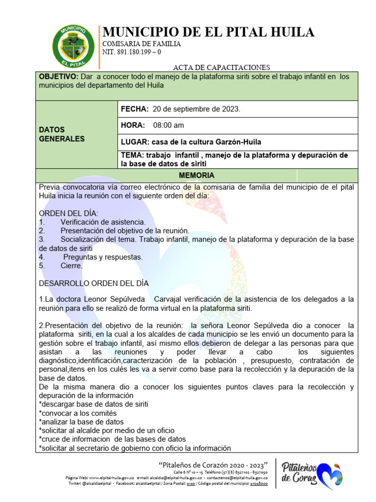Capacitación sobre la plataforma Siriti | PDF | Derecho