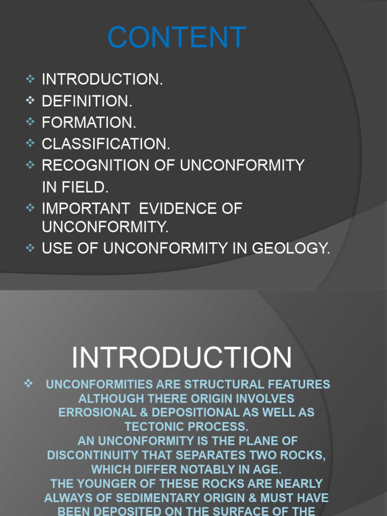 Un Conformity | PDF | Sedimentary Rock | Rock (Geology)