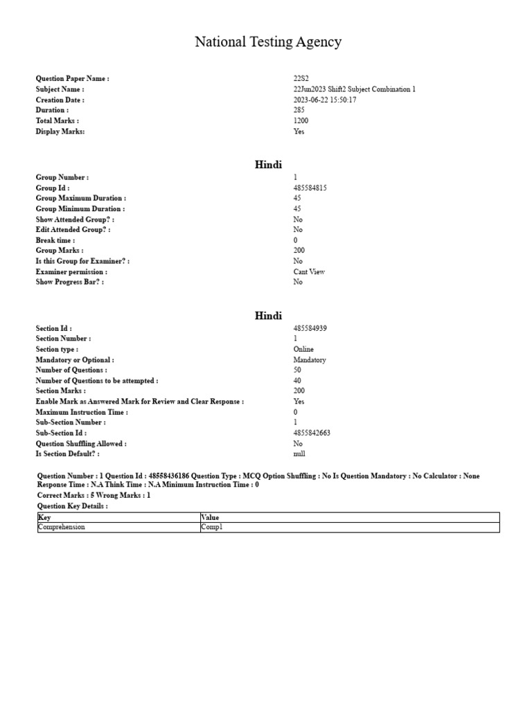 Paper_cuet5 | PDF | Multiple Choice | Data Collection