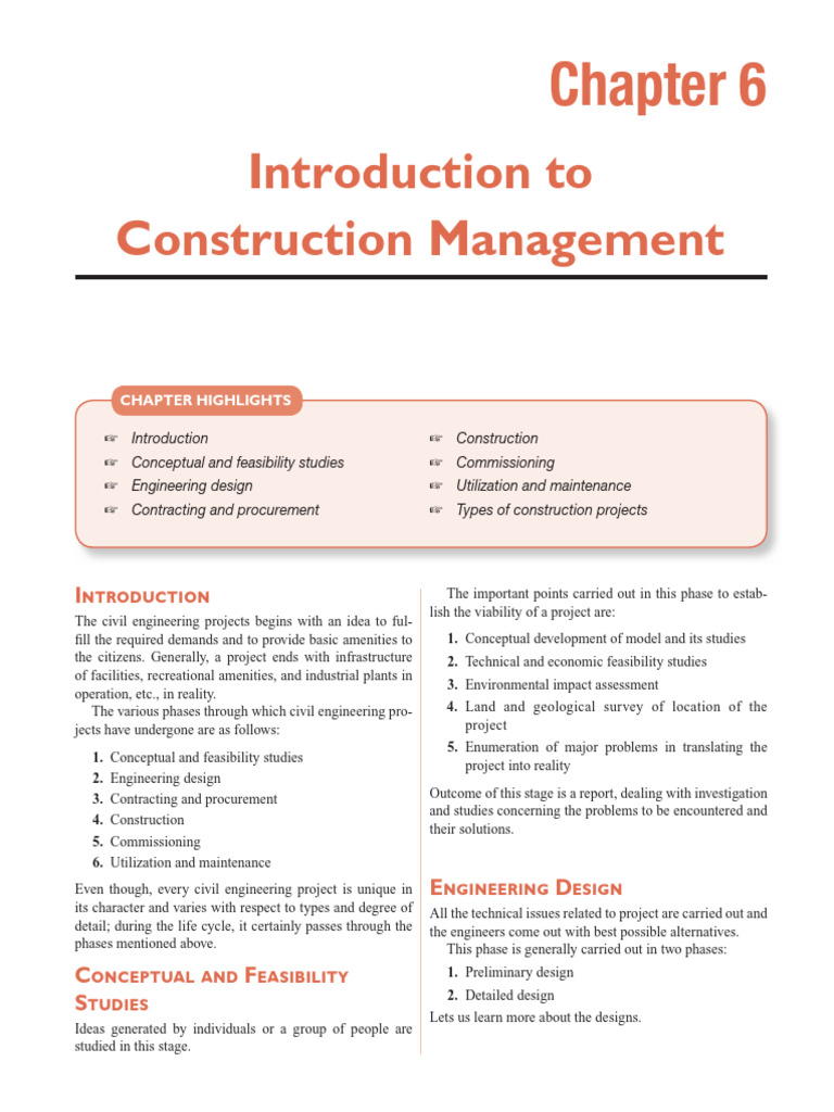 Introduction To Construction Management | Download Free PDF ...