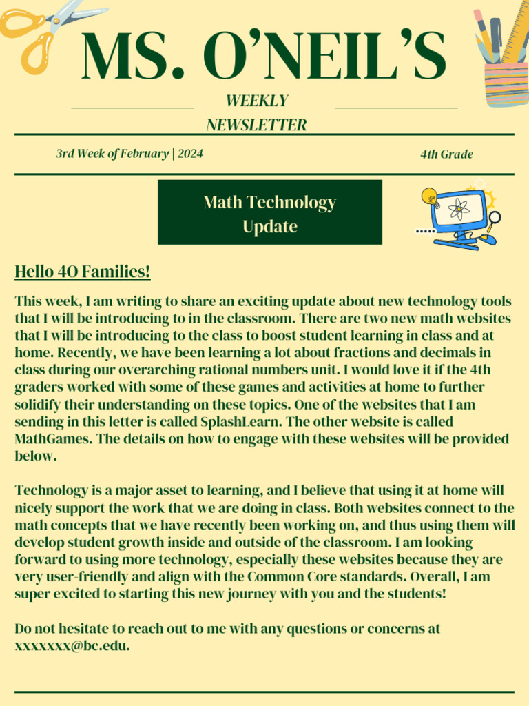 Technology Newsletter - M Oneil 1 | PDF | Learning | Cognition