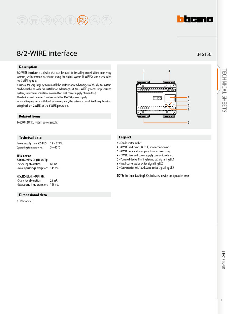 8/2-WIRE Interface: Out M PE | PDF