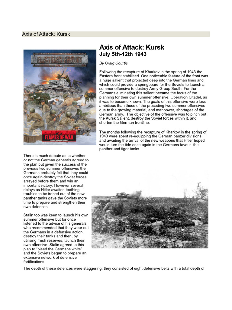 Axis of Attack | PDF | Battle Of Kursk | Battles And Operations Of ...