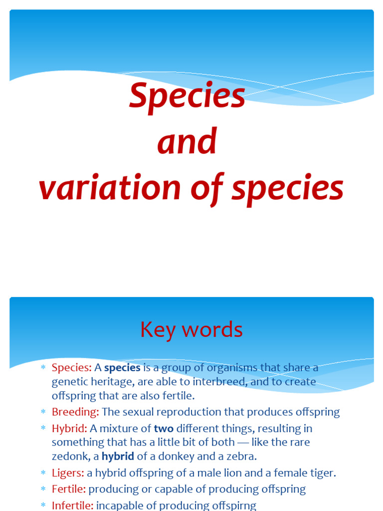 Species and Variation in A Species | PDF | Home & Garden | Wellness